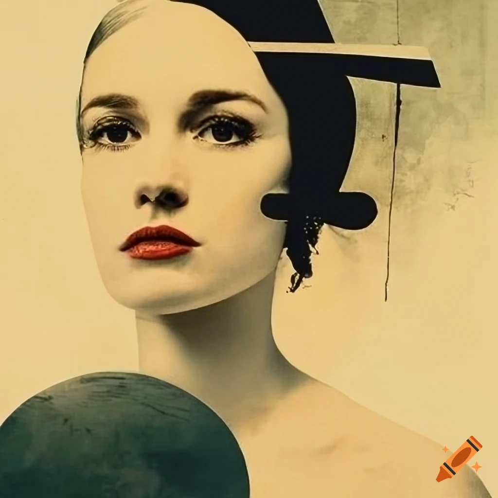 Vintage surreal retro poster collage art by john stezaker on Craiyon