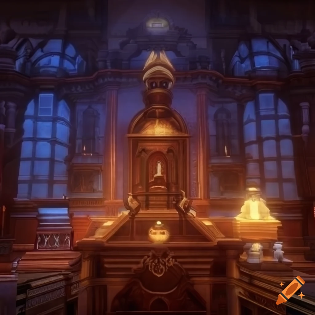 Victorian-themed Museum Hall in Bioshock Infinite Columbia with pale ...