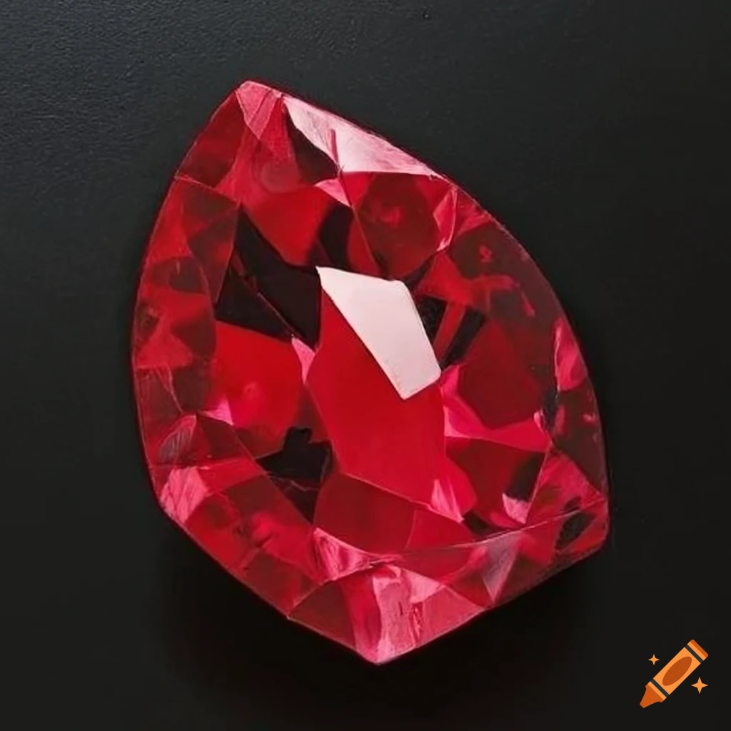 Oil painting of a ruby on Craiyon