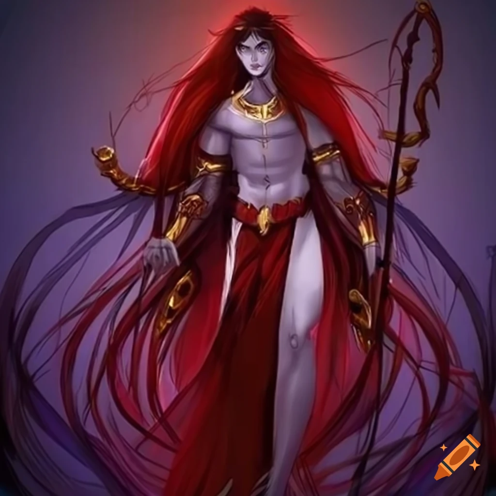 Male god named maniamor inspired by egyptian deities on Craiyon