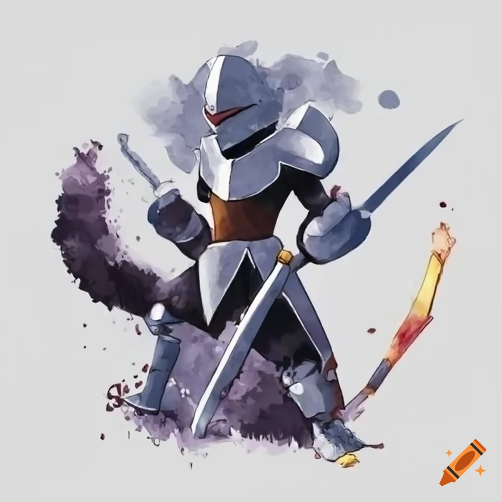 Knight Pokemon with sword hands inspired by Armarouge and Ceruledge on ...