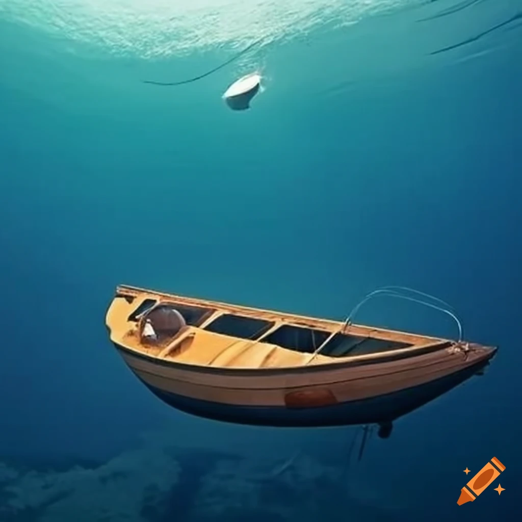 Science boat collecting plants and seeds from the sea coast on Craiyon