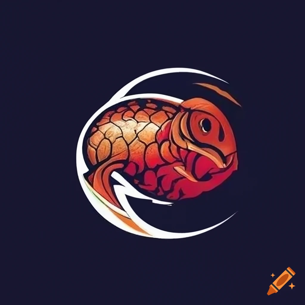 Fictional carp basketball team logo on Craiyon