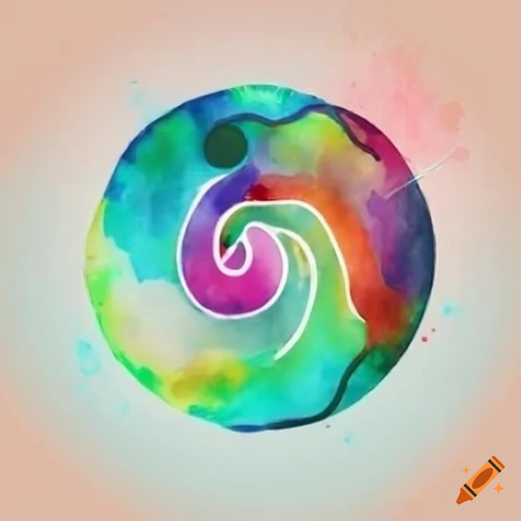 Round logo with subtle and elegant curved lines suggesting fluidity and ...