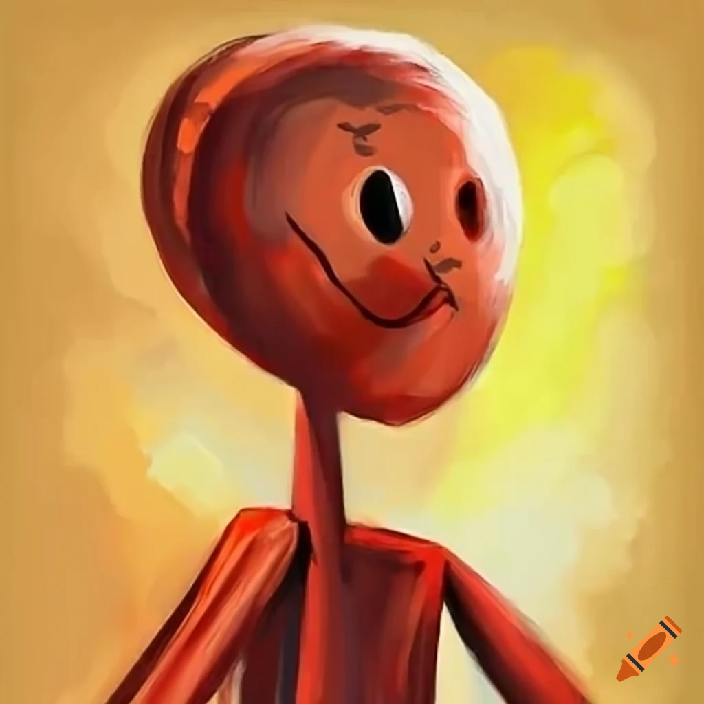 Happy stick man on Craiyon