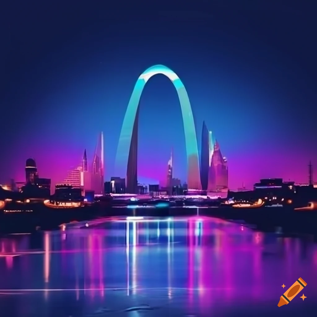St. louis futuristic background on Craiyon