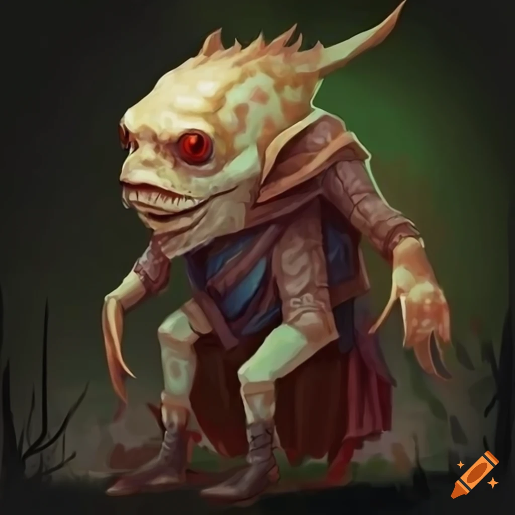 Dnd fishperson character on Craiyon