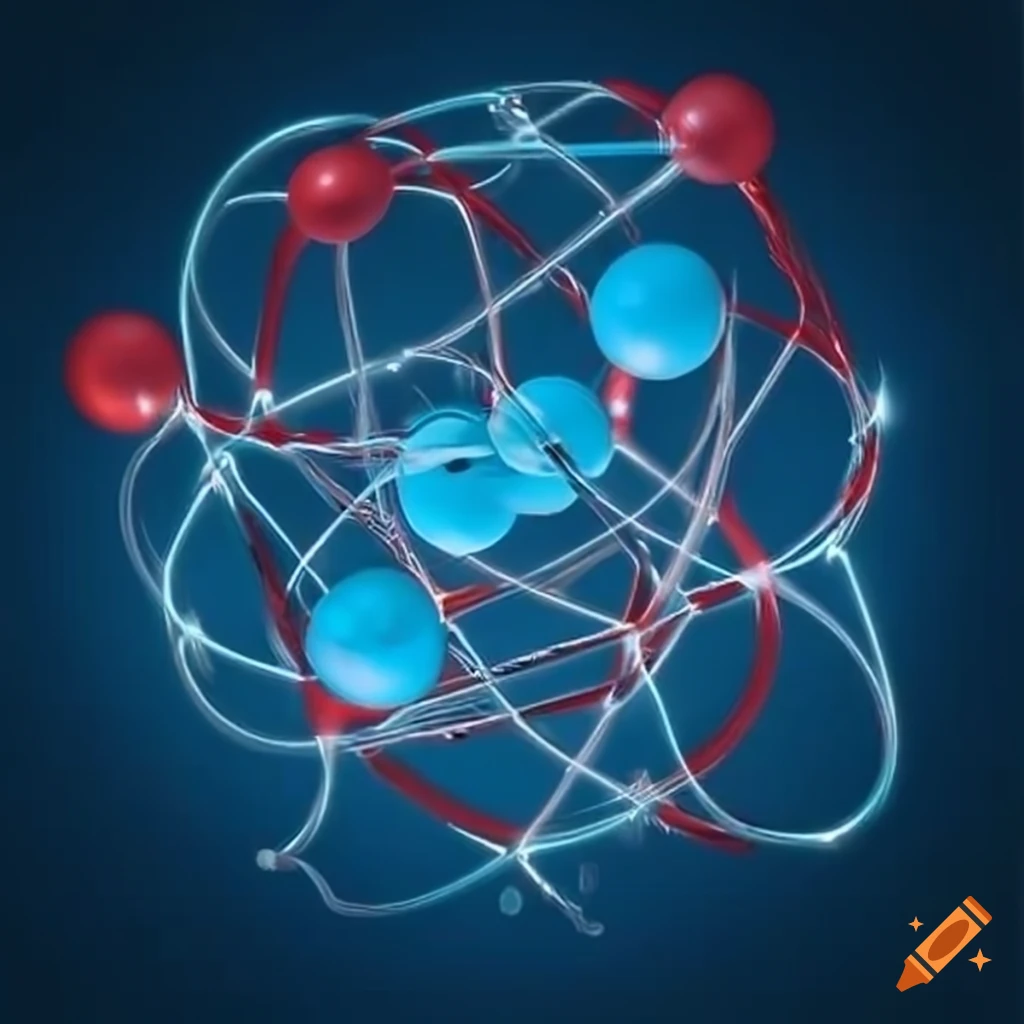 Atoms and molecules with atomic structure on Craiyon