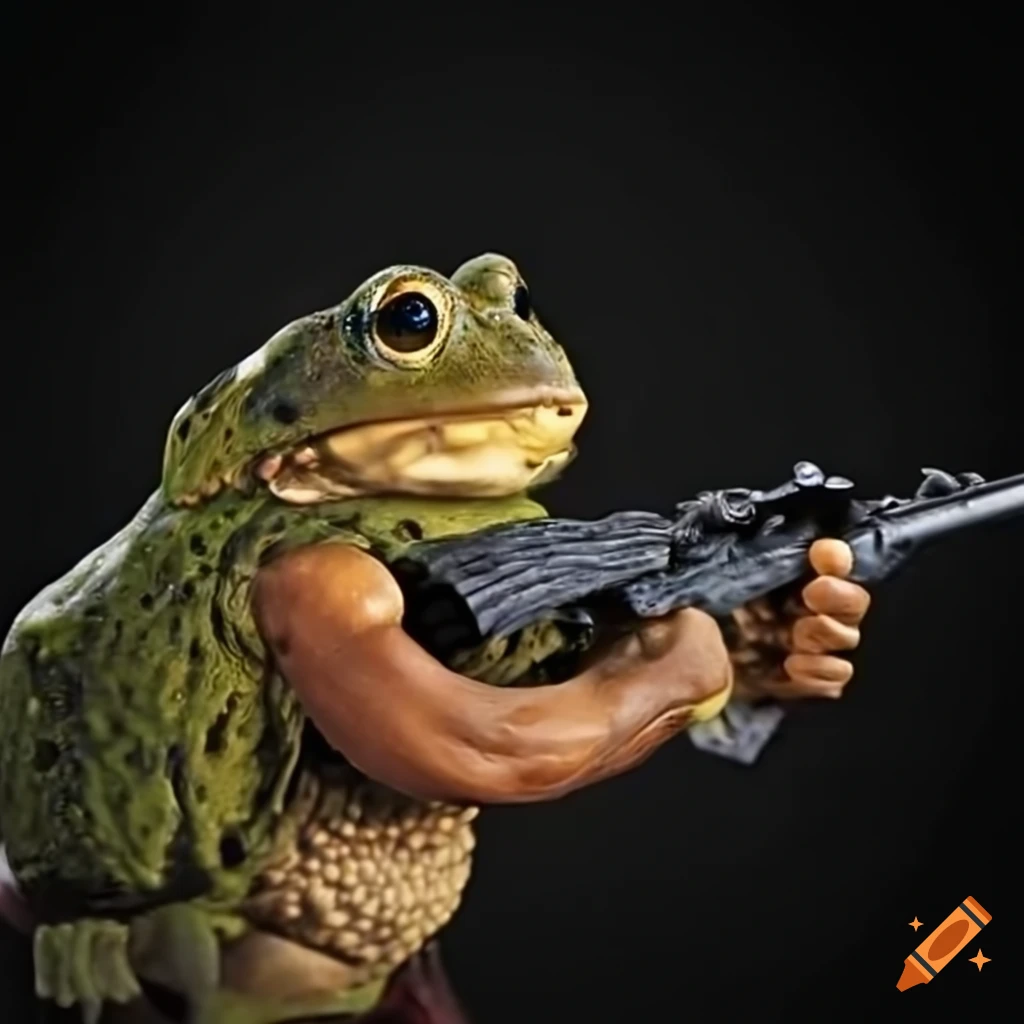 Rambo portrayed as a toad on Craiyon