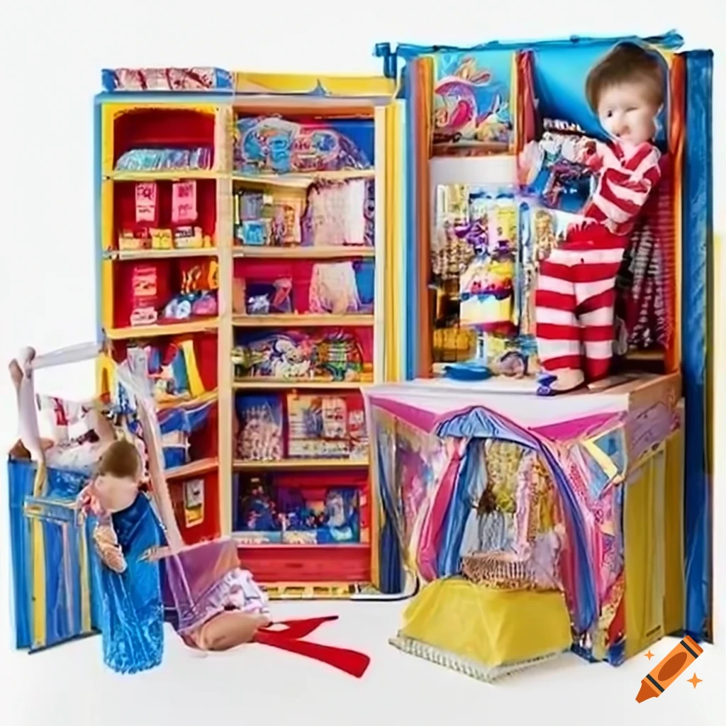 Trading platform for a children's store with a circus theme on Craiyon
