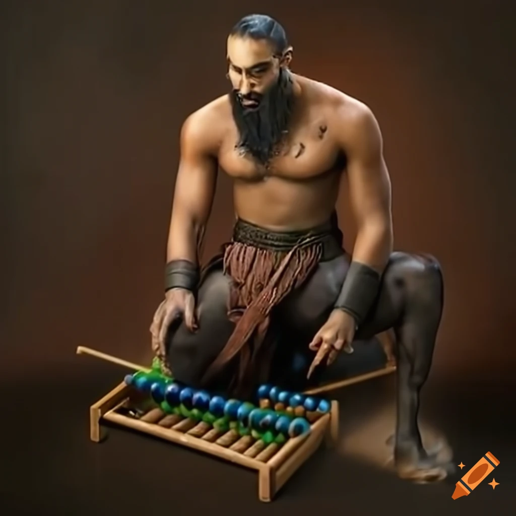 Khal drogo riding a horse with an abacus on Craiyon