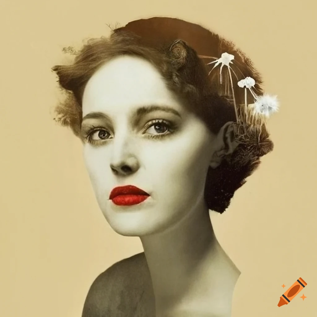 Vintage surreal retro collage art by John Stezaker featuring dandelion ...