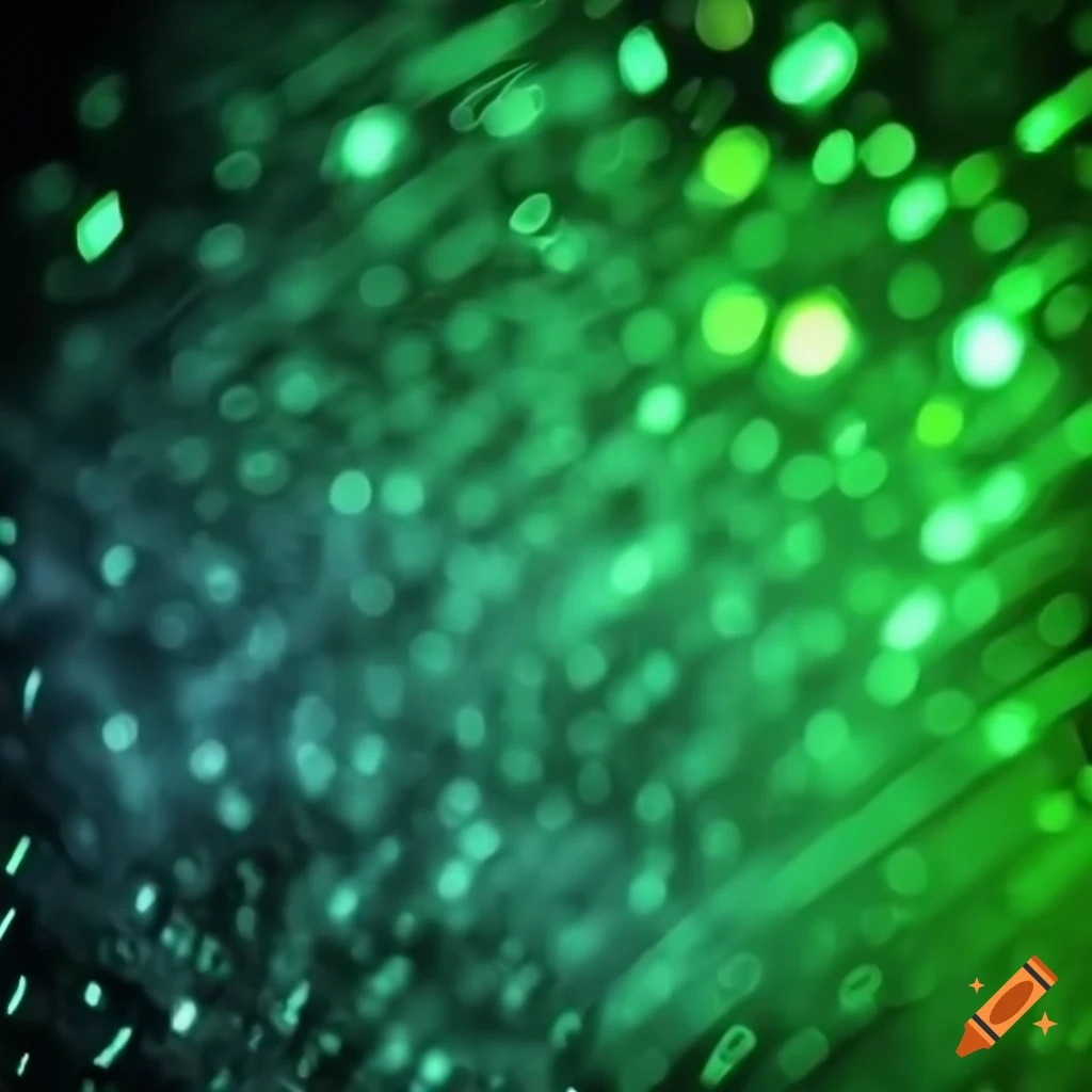 Matrix-style data rain with green text on a dark background on Craiyon