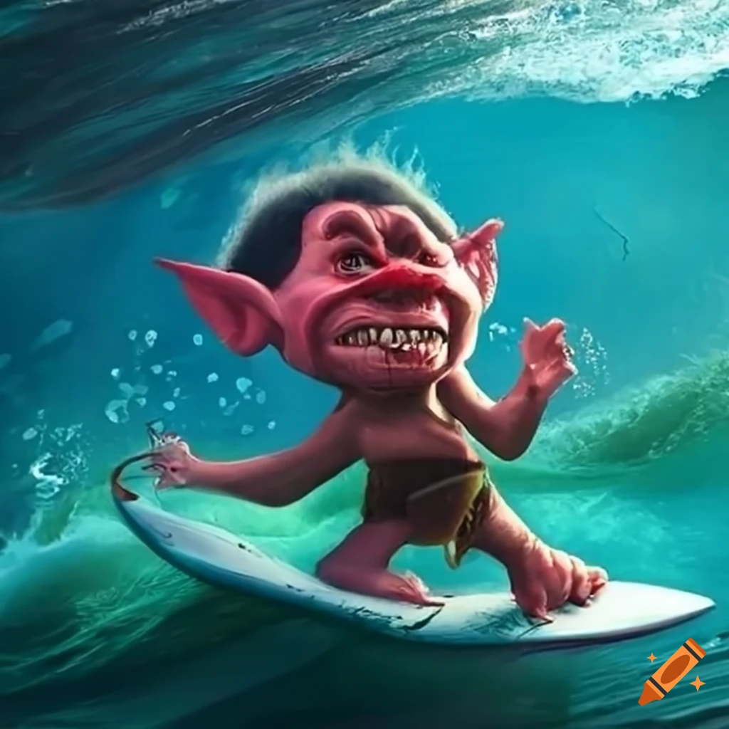 Troll surfing on Craiyon
