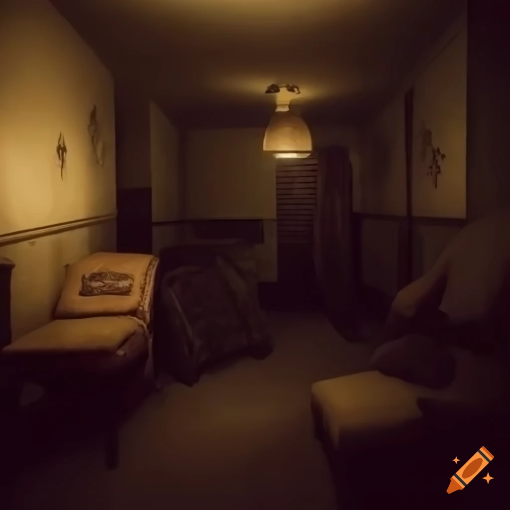 Liminal space interior with creepy and odd-shaped room on Craiyon