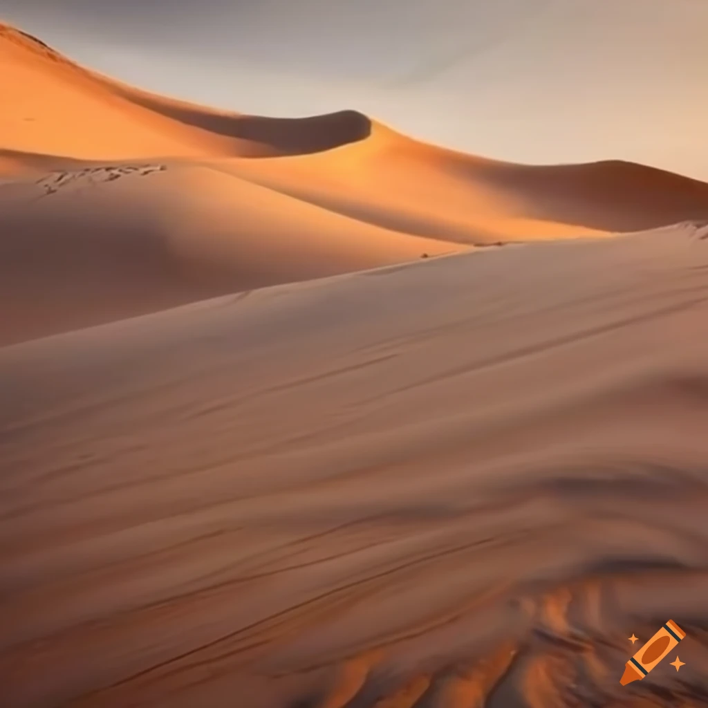 Sand dunes in the rain on Craiyon