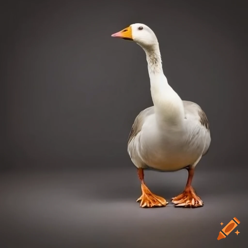 Goose wearing a bulletproof vest on Craiyon