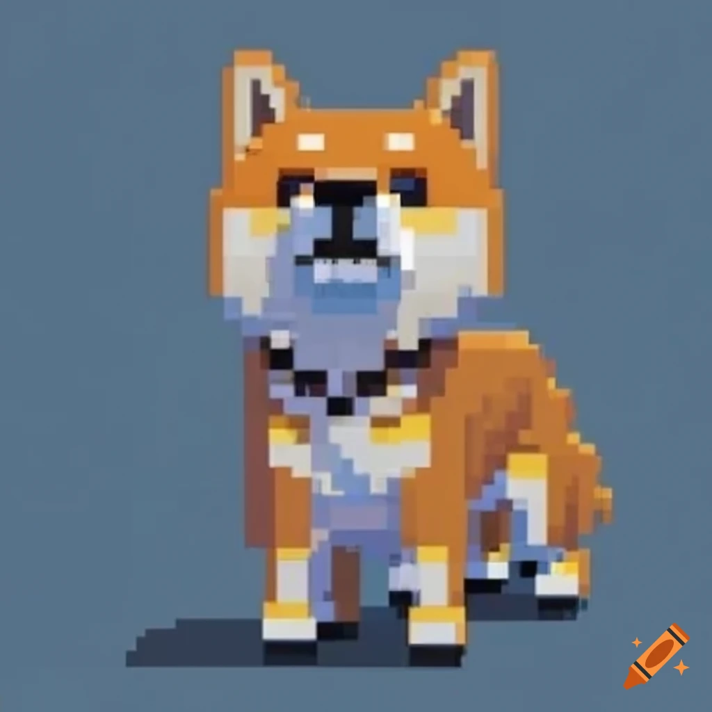 Shiba inu pixel art in 32x32 resolution on Craiyon