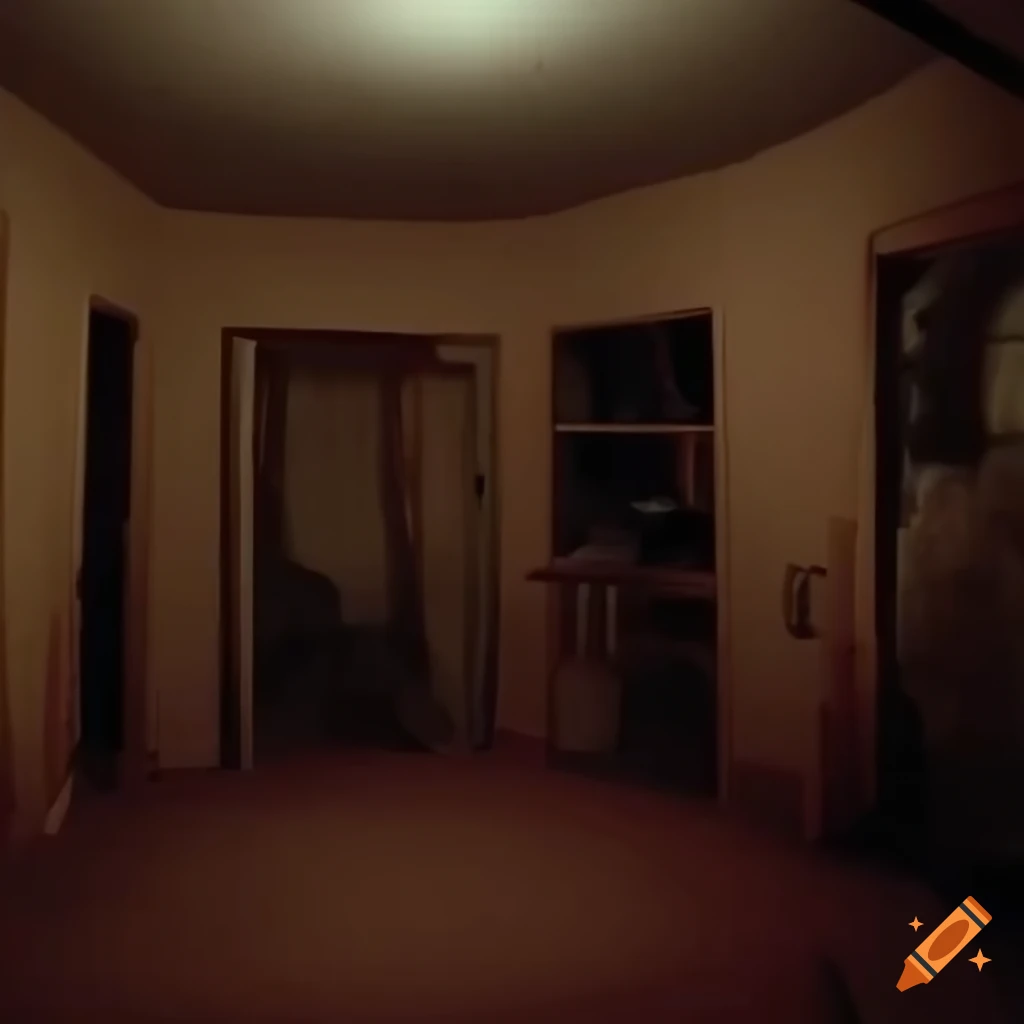 Liminal space inside a house with odd-shaped room and furniture on Craiyon