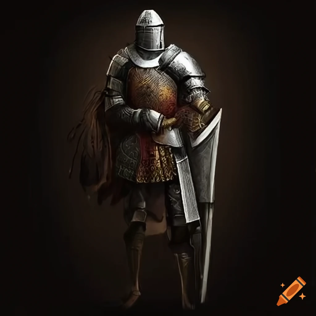 Knight walking on Craiyon