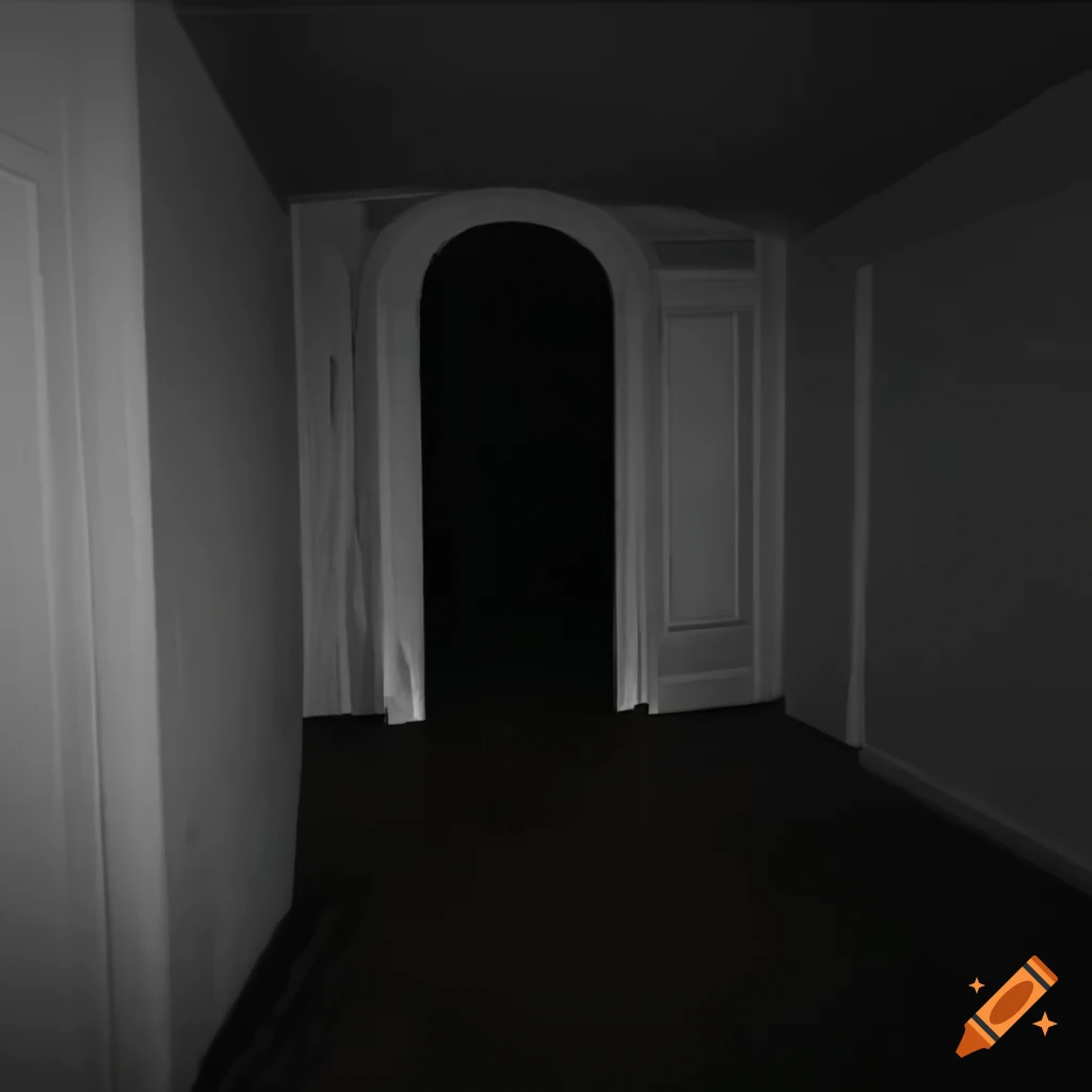 Liminal space inside a house with creepy and odd shaped room on Craiyon