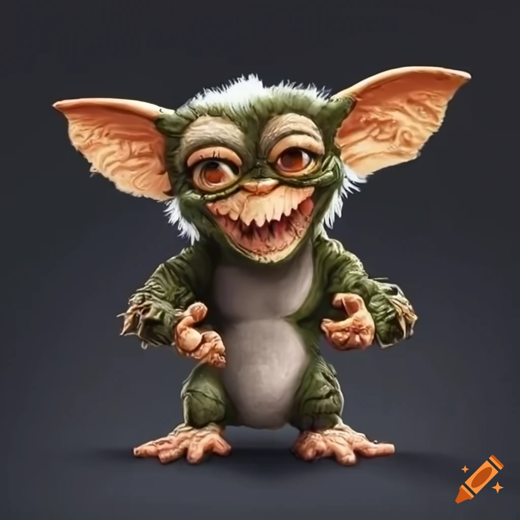 Cute character smiling, resembling gollum from lord of the rings with ...