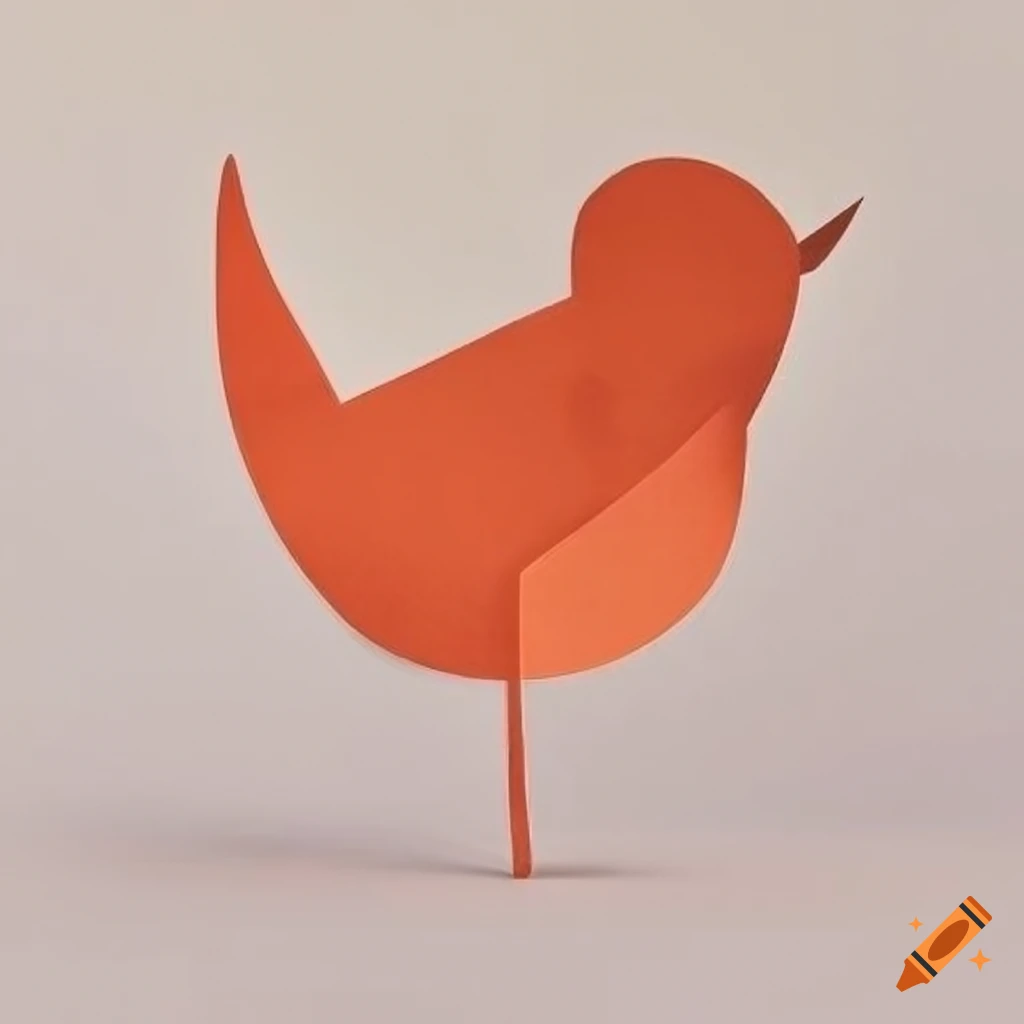 Minimalist bird cut paper art on Craiyon