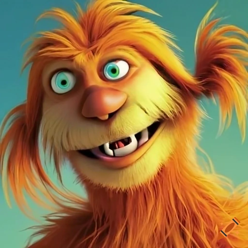 Dr. Seuss's Lorax holding a shotgun on Craiyon