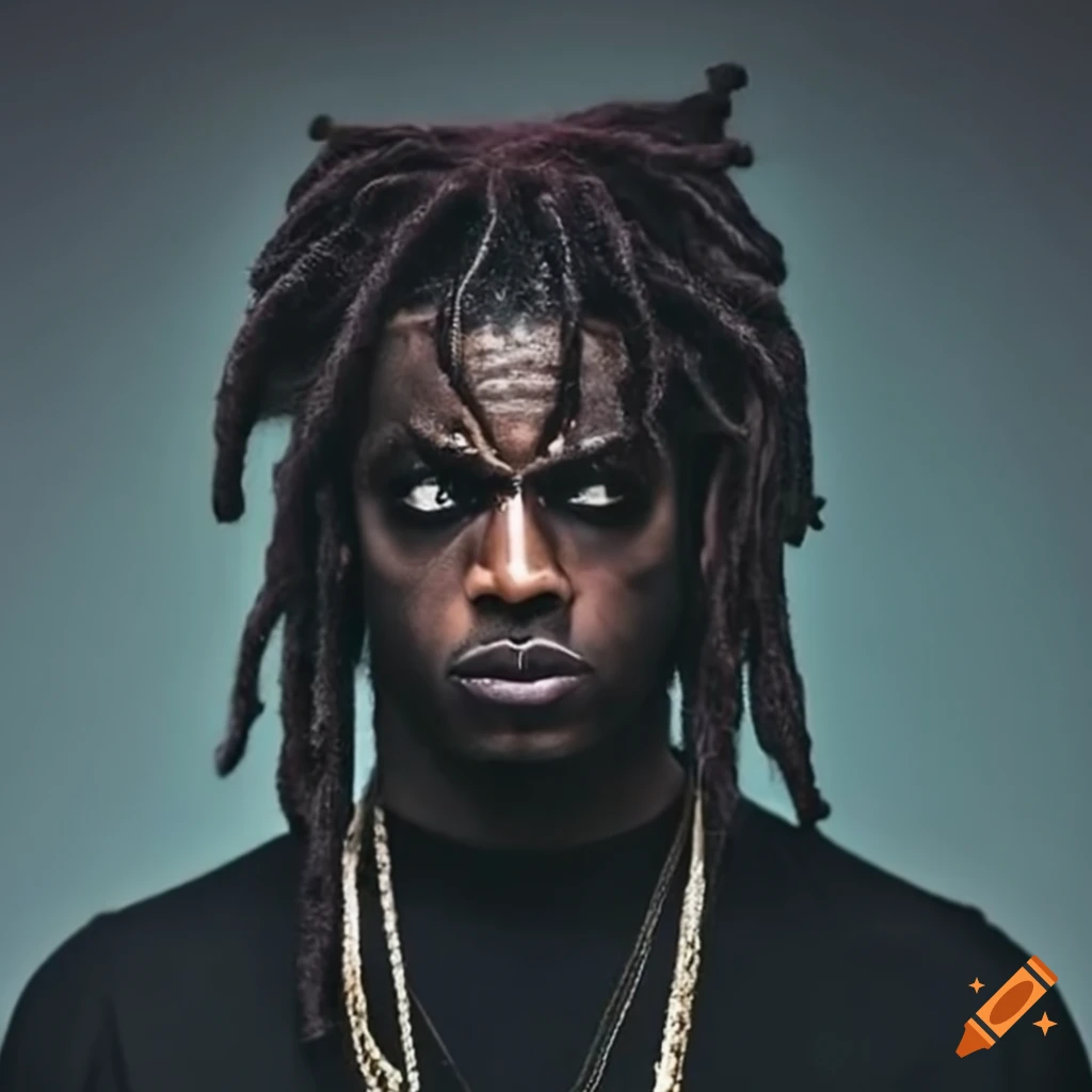 Black rapper with dreads and sunglasses on Craiyon