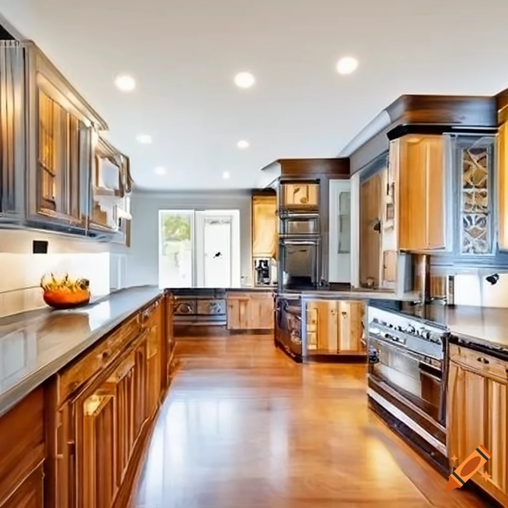 Custom-designed wheelchair-accessible kitchen with ample counter space and open floor plan on ...