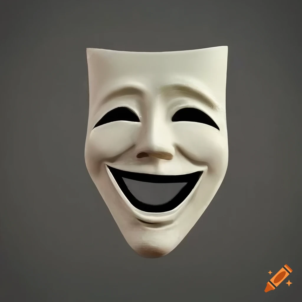 Theater mask with lovely and well-expressed features on Craiyon