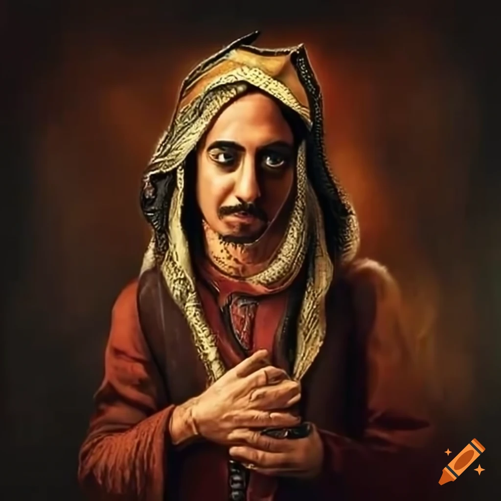 Daron malakian dressed as an arabian merchant on Craiyon