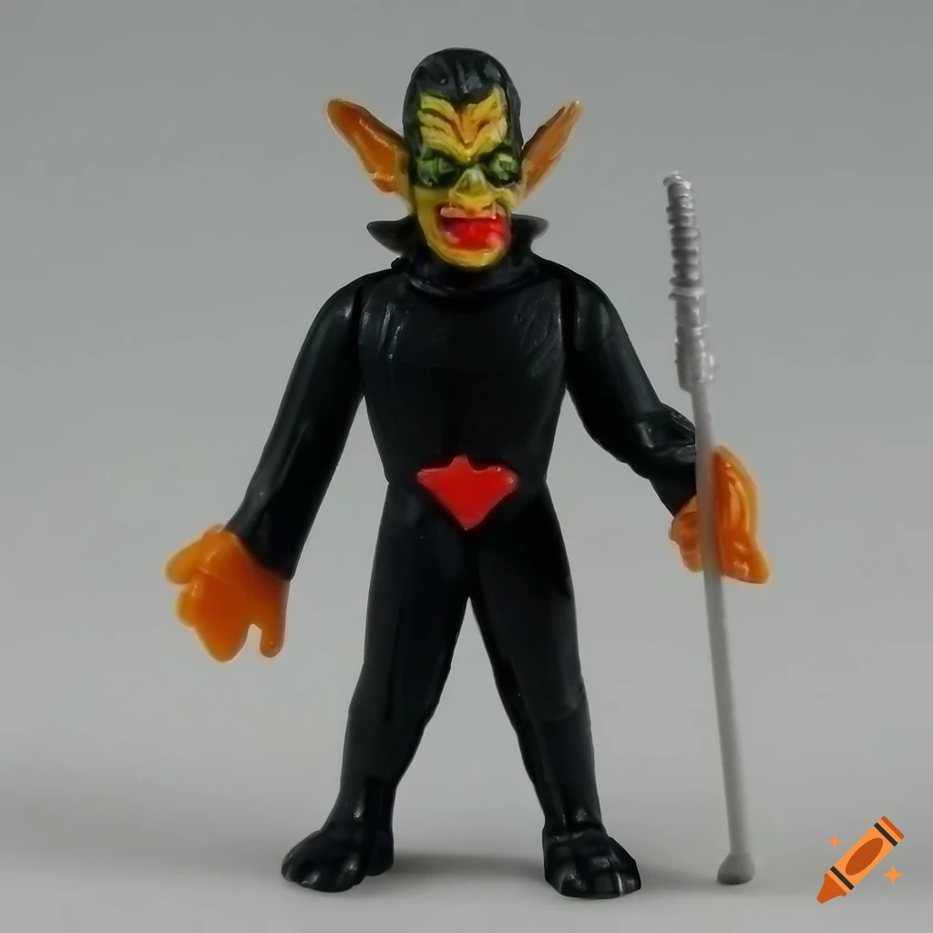 Vintage collectible action figure of a retro vampire monster on Craiyon