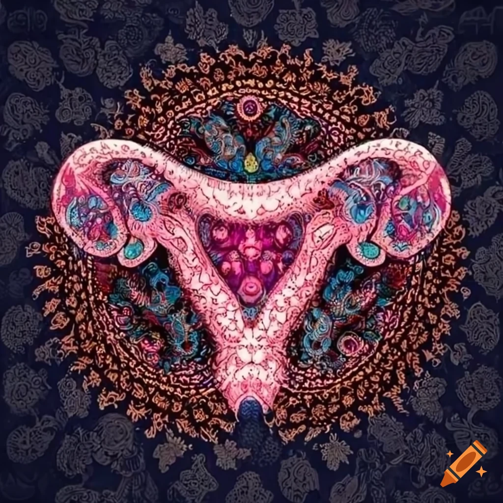 Intricate geometric pattern inspired by the uterus in paisley design on ...