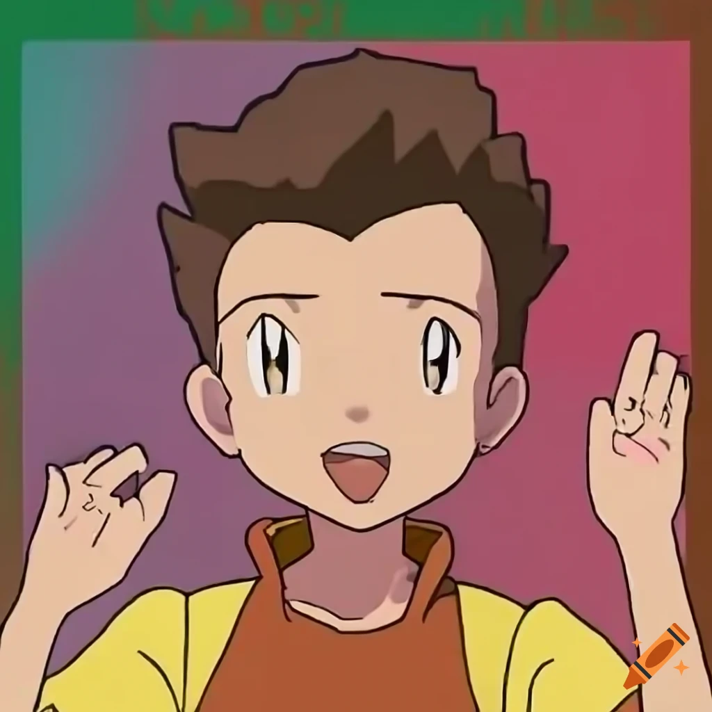 Rick astley as a pokemon trainer in anime style on Craiyon