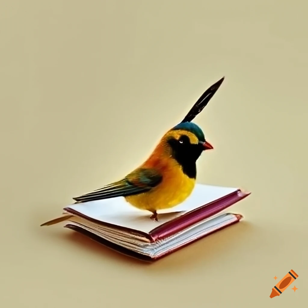 Small bird book on Craiyon