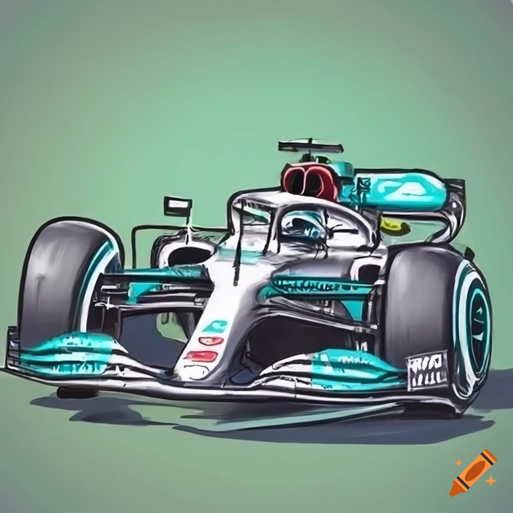 Mercedes f1 drawing on Craiyon