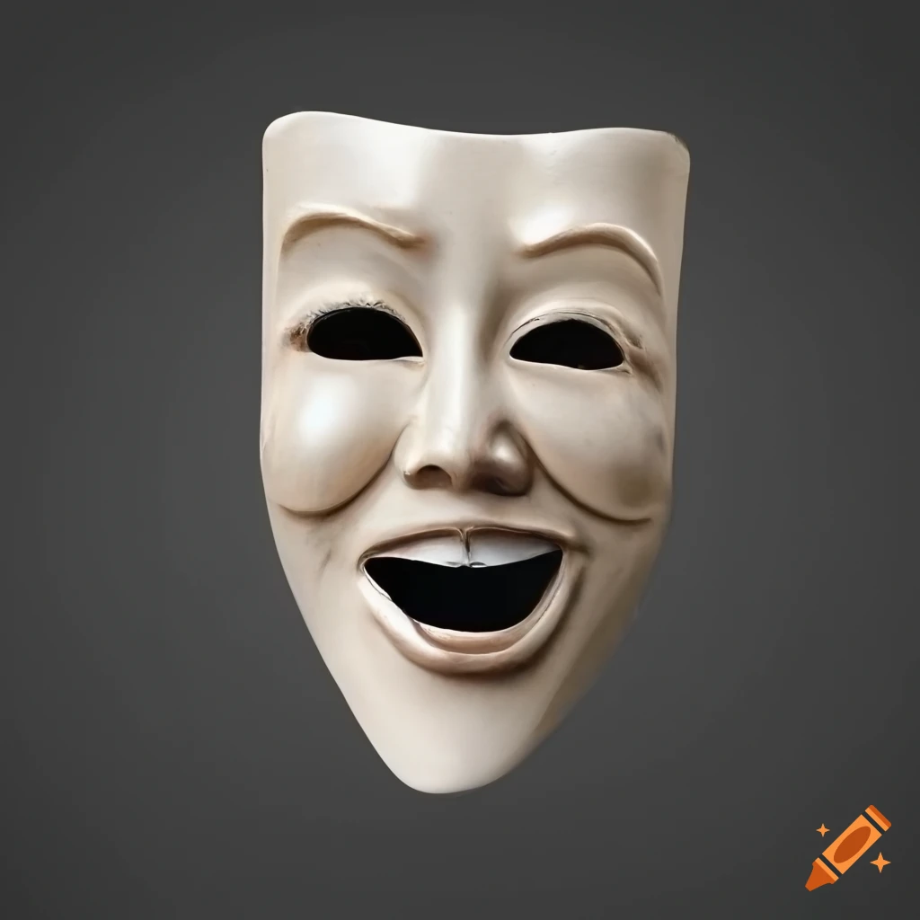 Theater mask with lovely and expressive features on Craiyon