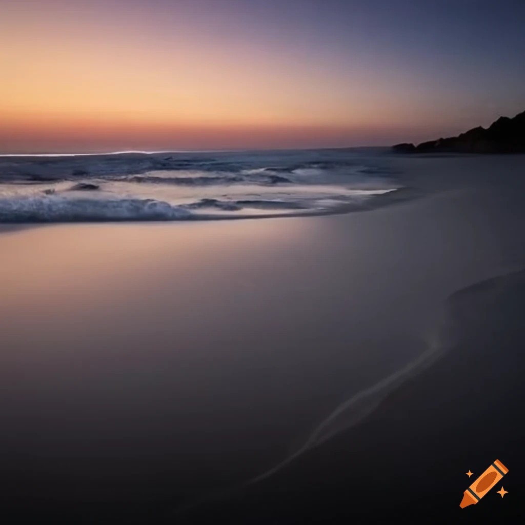 Empty beach scene on Craiyon