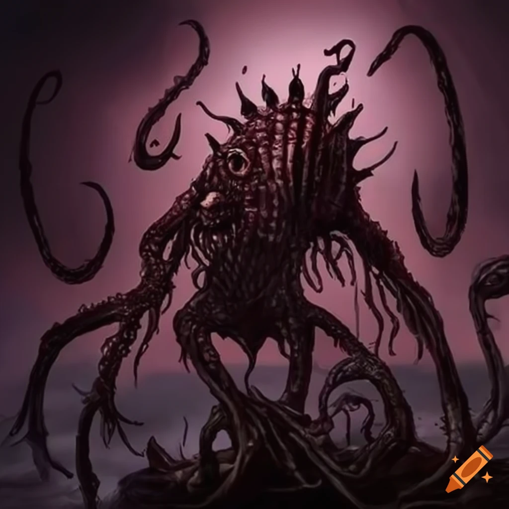 Unique and terrifying lovecraftian creature with eldritch features on ...