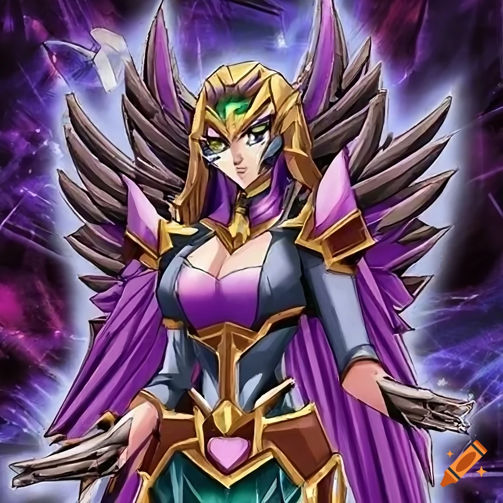 Cyber Harpie Lady card artwork from Yu-Gi-Oh on Craiyon