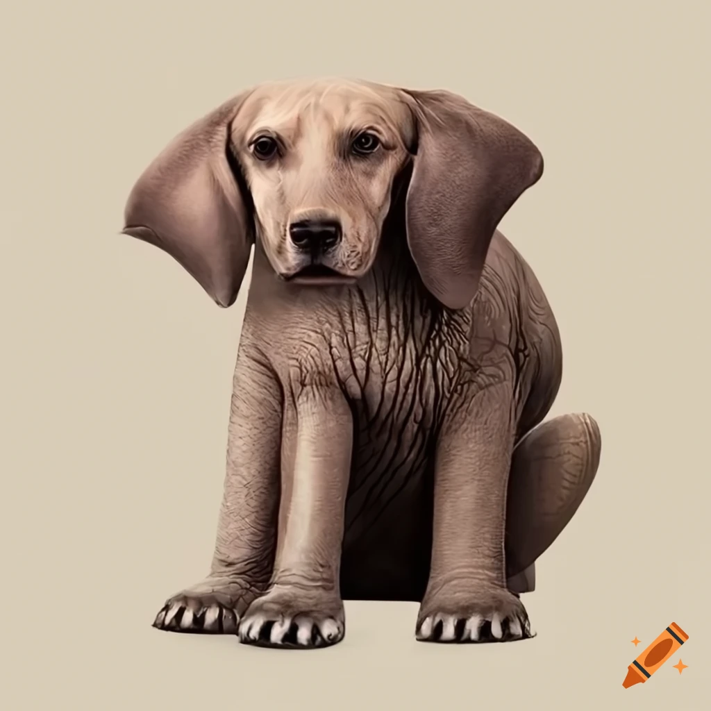 Dog and elephant together on Craiyon