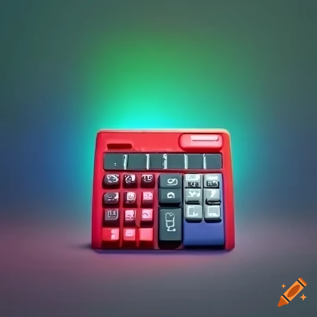 Colorful calculator on Craiyon