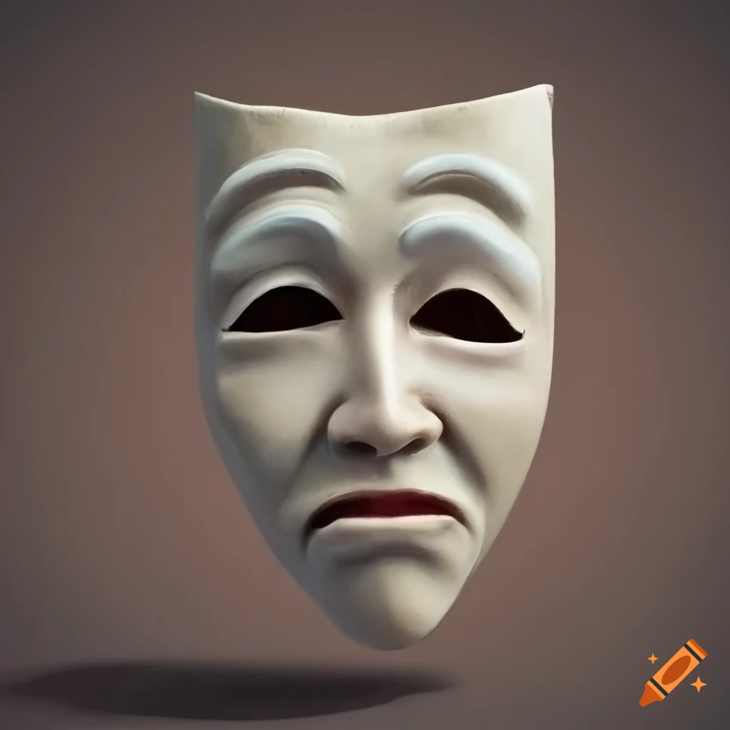 Theater mask with lovely and expressive features on Craiyon