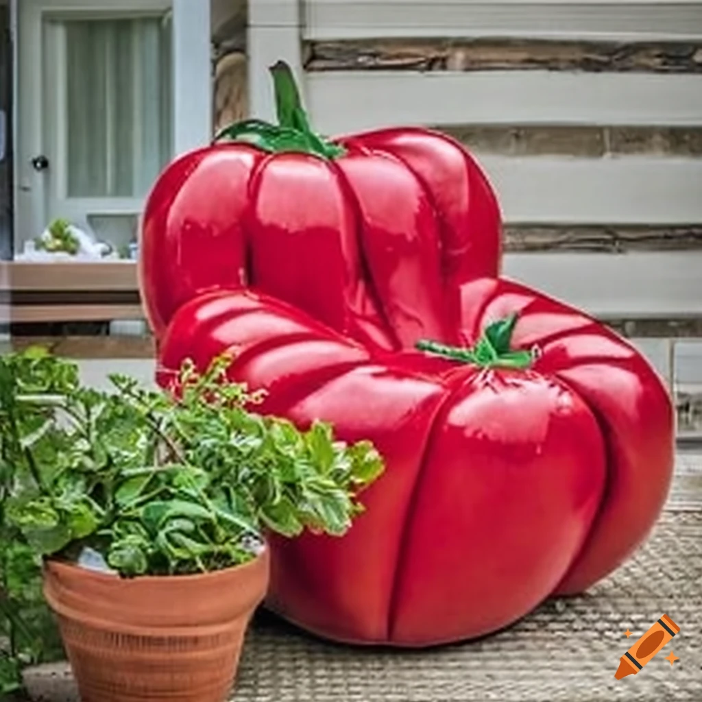 Tomato-themed chair on Craiyon