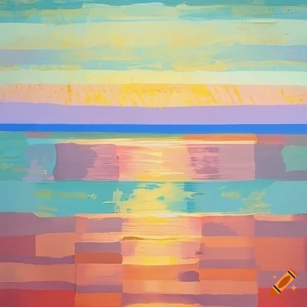 Lake michigan klee screenprint on Craiyon