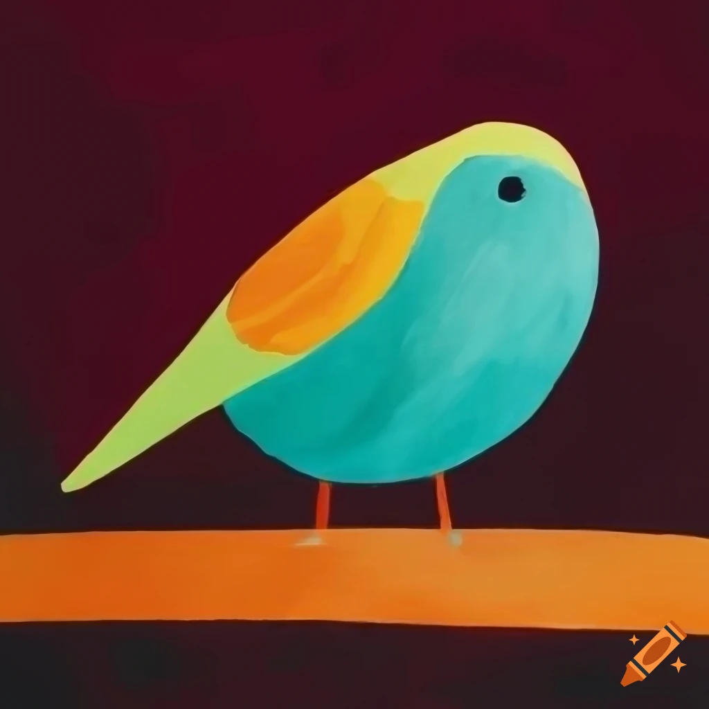 Minimalist matisse-style bird art on Craiyon
