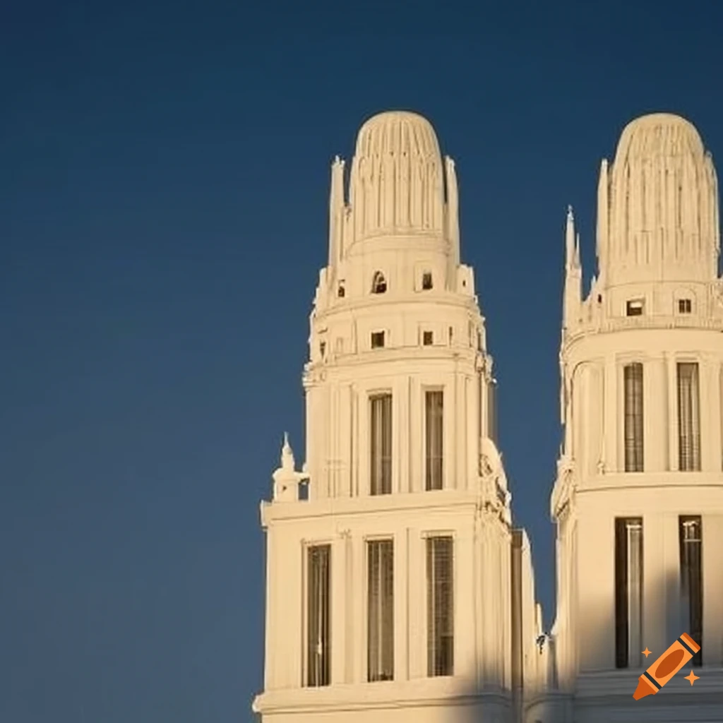 Ivory towers standing side by side on Craiyon