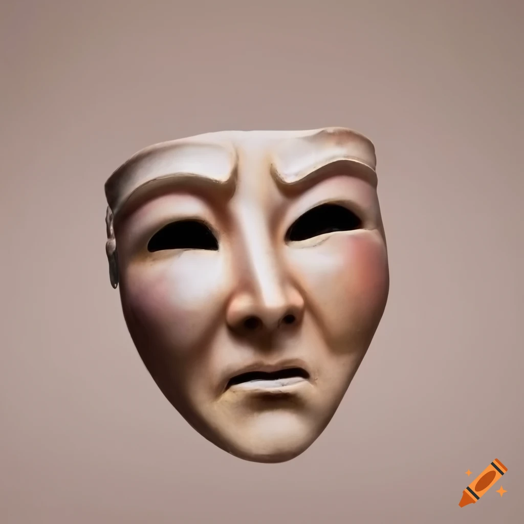 Theater mask with lovely and expressive features on Craiyon