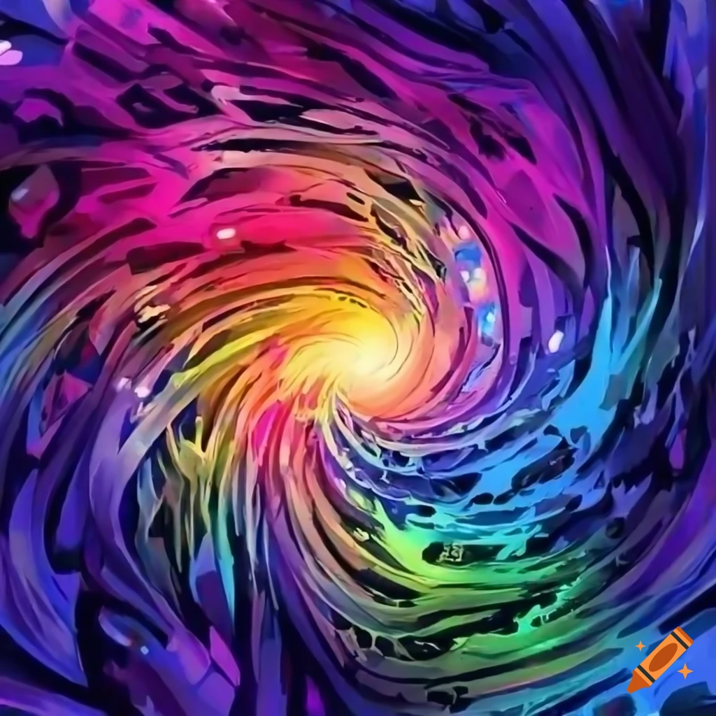 Abstract representation of coalesced chaos on Craiyon